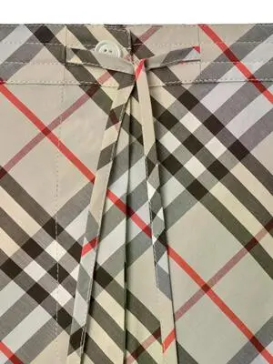 Burberry Checked Cotton Shorts