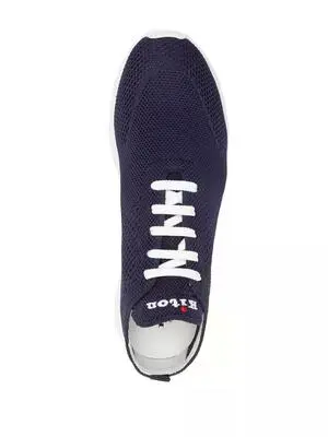 Kiton Knit Lace-up Sneakers - Blue