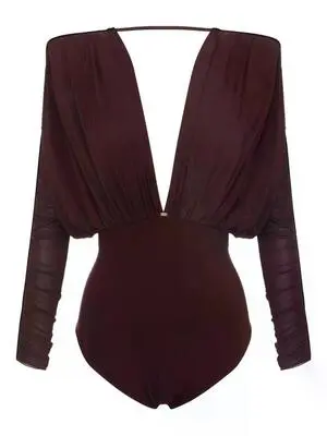 Elisabetta Franchi Plunge Bodysuits
