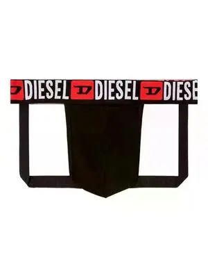DIESEL Logo Waistband Thong - Black