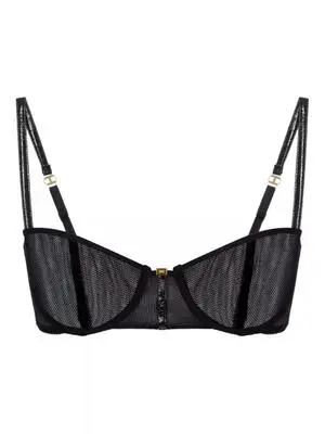 Elisabetta Franchi Sheer Mesh Underwired Bra - Black