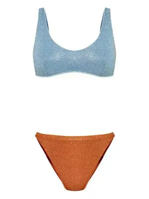 Oseree Sparkling Two-tone Bikini - Blue