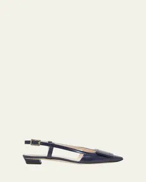 ROGER VIVIER Belle Vivier Kitten-heel Slingback Pumps
