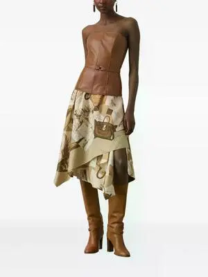 Ralph Lauren Silk Asymmetric Midi Skirt