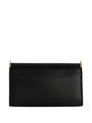 Dolce & Gabbana Dolce & Gabbana Plongé Calfskin Phone Bag With Gold Tone Hardware Black