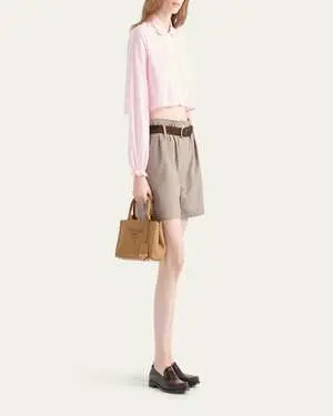 Prada Giardiniera Canvas Tote - Tabacco