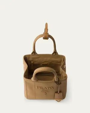 Prada Giardiniera Canvas Tote - Tabacco