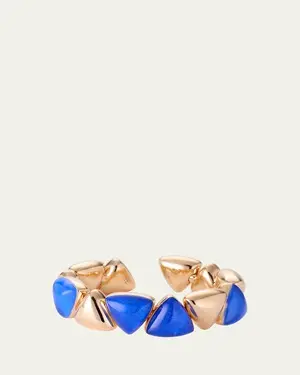 Vhernier 18k Rose Gold, Lapis Lazuli, And Rock Crystal Freccia Bracelet - One-color
