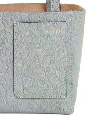 VALEXTRA Mini Leather Tote Bag - Blue