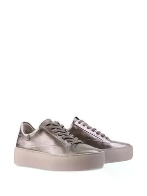 HOGL Illusion Metallic-leather Platform Sneakers