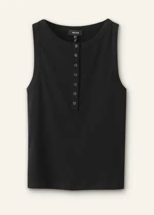 ME+EM Button Detailed Rib Vest