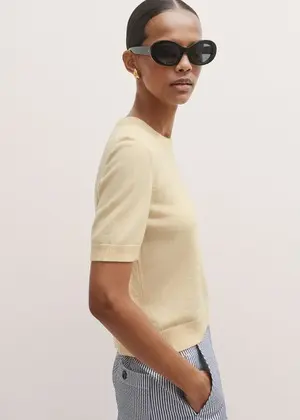 ME+EM Cashmere Crop Tee
