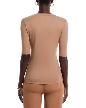 Fabiana Filippi Scoop Neck Tee - Light/pastel