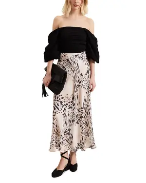PHASE EIGHT Animal Print Midi Skirt