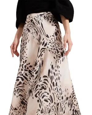 PHASE EIGHT Animal Print Midi Skirt