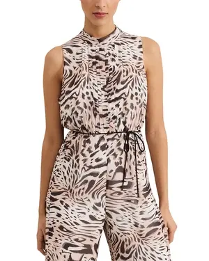 PHASE EIGHT Lorainne Leopard Print Jumpsuit