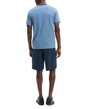Theory Pique Crew Tee - Crisp Blue Multi