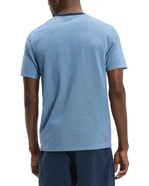 Theory Pique Crew Tee - Crisp Blue Multi