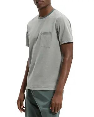 Theory Pique Crew Tee - Pine Grove Multi