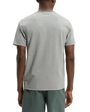 Theory Pique Crew Tee - Pine Grove Multi