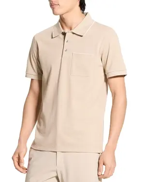 Theory Pique Polo Shirt - Chino Multi