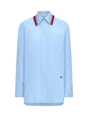 CALLAS MILANO Lyn Tassel Collar Shirt