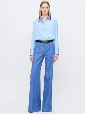 CALLAS MILANO Lyn Tassel Collar Shirt
