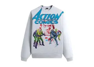Kith X Superman Action Comics Nelson Crewneck Sweatshirt - Light Heather Grey