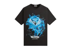 Kith X Superman 2025 Movie Lightning Vintage Tee Shirt - Black