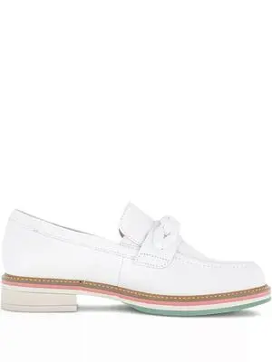 Gabor Braided-detail Leather Loafers - White