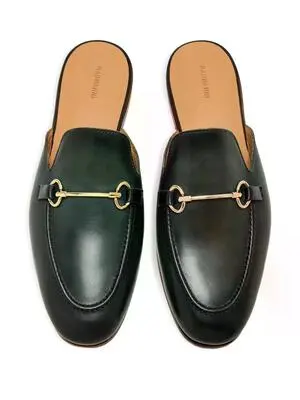 Magnanni Leather Mules - Green