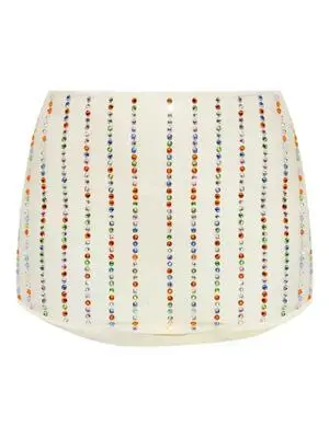 Oseree Crystal-embellished Mini Skirt