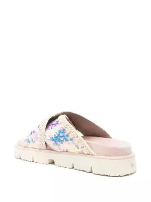 Mou Sequin-embellished Platform Sandals - Pink