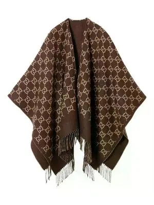 Gucci Monogram-pattern Cape - Brown