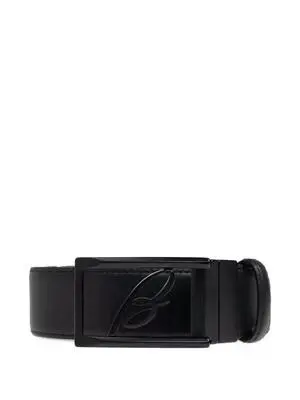 Brioni Leather Embossed Belt