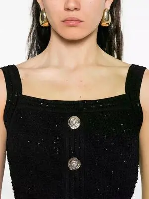 Balmain Textured Cropped Top
