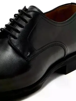Magnanni Leather Derby Shoes - Black