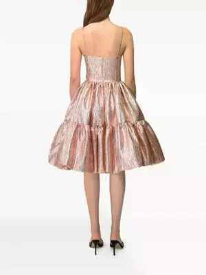 ANOUKI Metallic Gathered Minidress - Pink