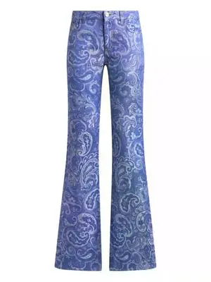 Etro Paisley-jacquard Flared Jeans