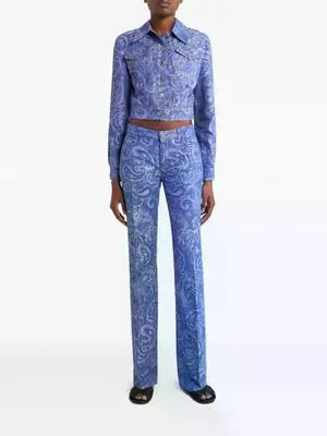 Etro Paisley-jacquard Flared Jeans
