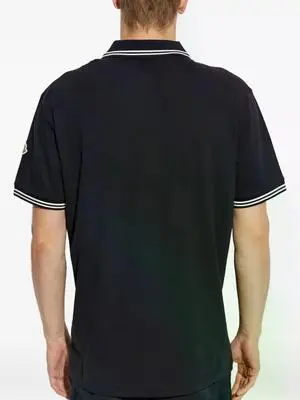 Moncler Embroidered-logo Polo Shirt - Blue