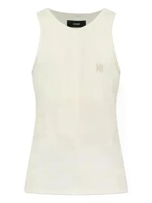 Amiri Ribbed Sleeveless Top - Neutrals