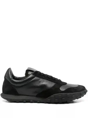 JIL SANDER Leather Lace-up Sneakers - Black