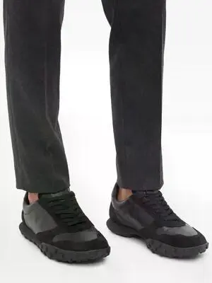 JIL SANDER Leather Lace-up Sneakers - Black