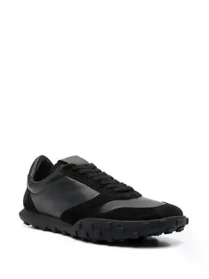 JIL SANDER Leather Lace-up Sneakers - Black