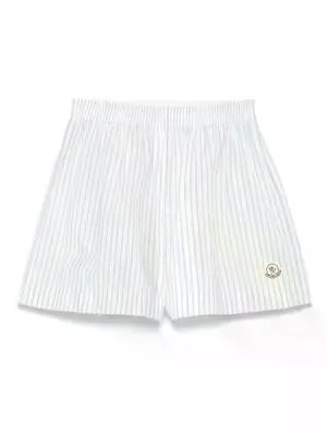 Moncler Striped Shorts - White