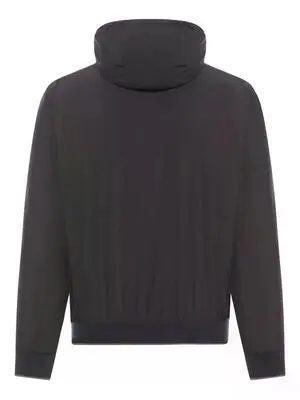 MOORER Hooded Zip-up Jacket - Black