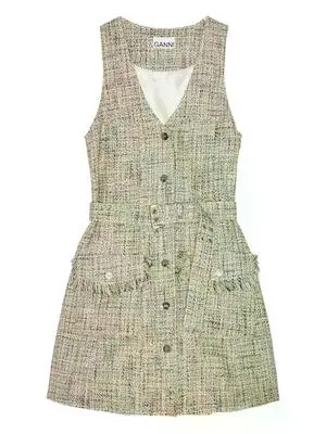 GANNI Tweed Mini Dress - 693