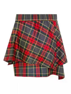VIVIENNE WESTWOOD Asymmetric Plaid Mini Skirt