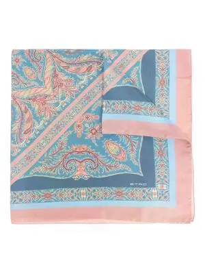 Etro Paisley-pattern Scarf - Blue